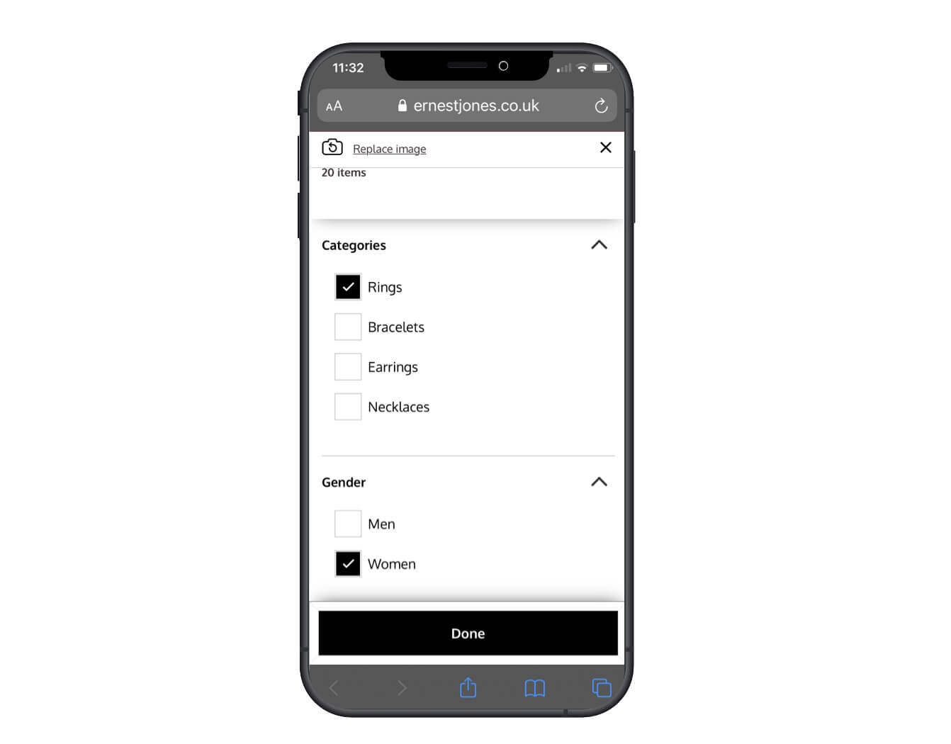 Visual Search Shopping Tool | Ernest Jones